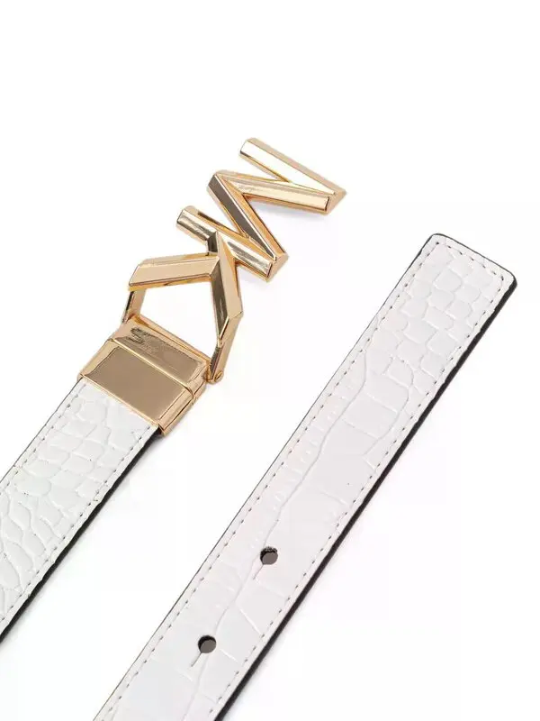 Michael Kors Logo-buckle Belt - White
