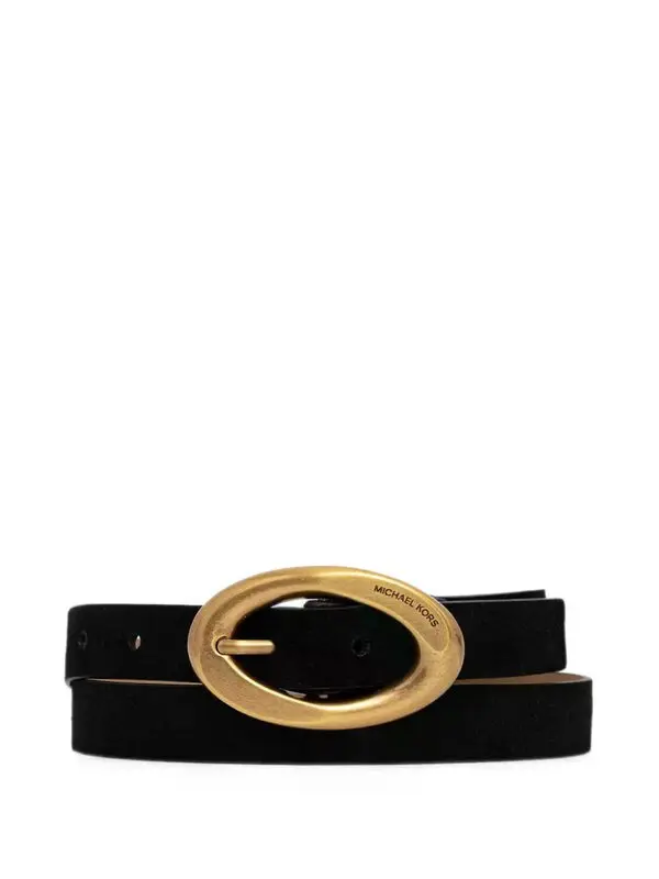 Michael Kors Oval Buckle Suede Belt