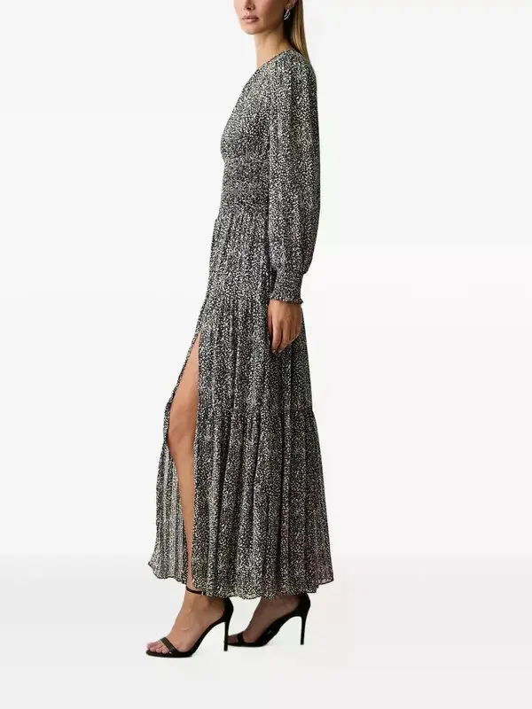 Michael Kors Printed Smocked Georgette Maxi Dress