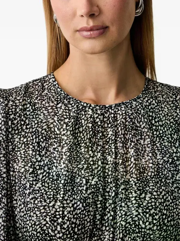 Michael Kors Printed Smocked Georgette Maxi Dress