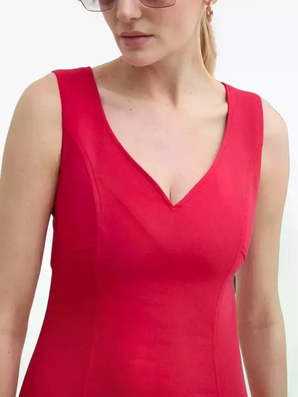 MORGAN V-neck Sleeveless Slit Dress
