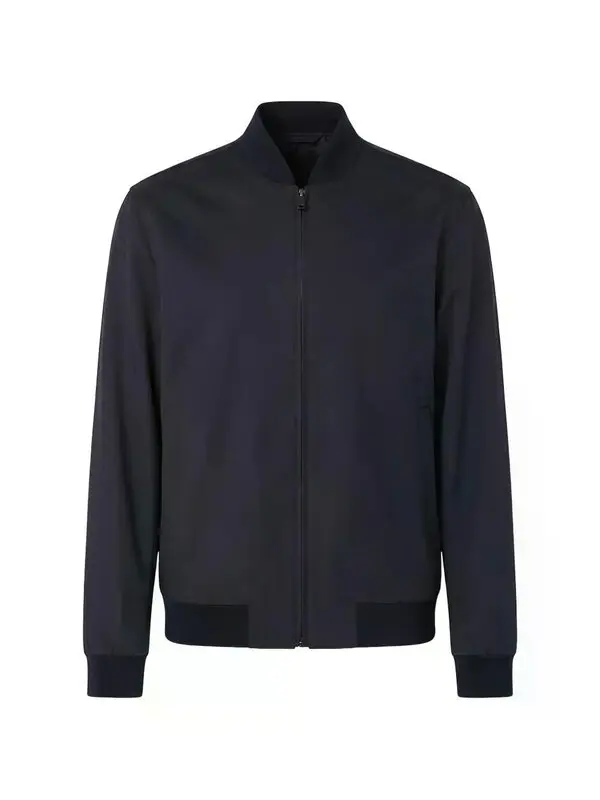 BOSS Zip-up Bomber Jacket With Ribbed Details