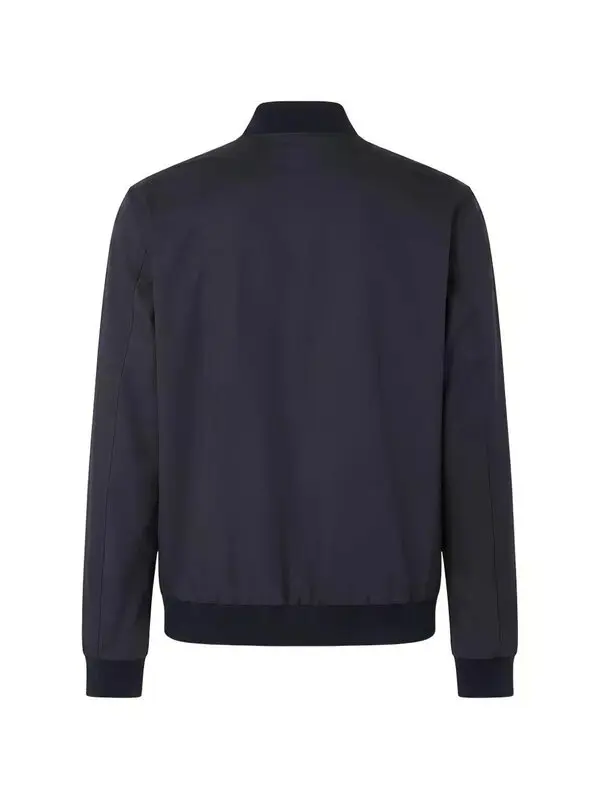 BOSS Zip-up Bomber Jacket With Ribbed Details