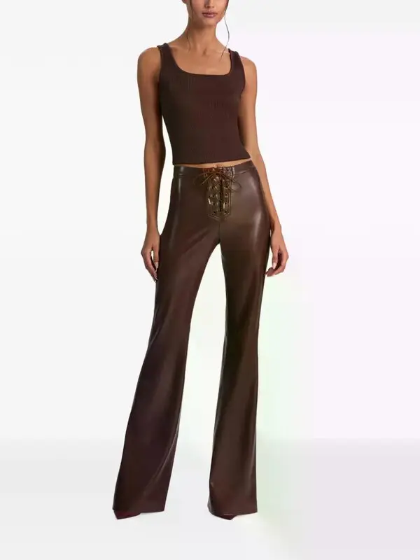 Alice + Olivia Ravyn Lace-up Bootcut Trousers