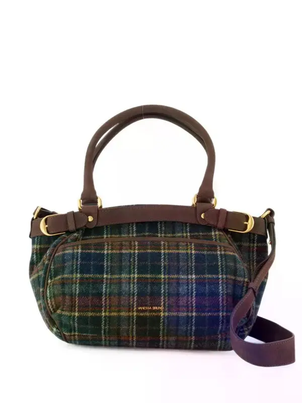 Vanessa Bruno Lune 24h Tartan-check Handbag