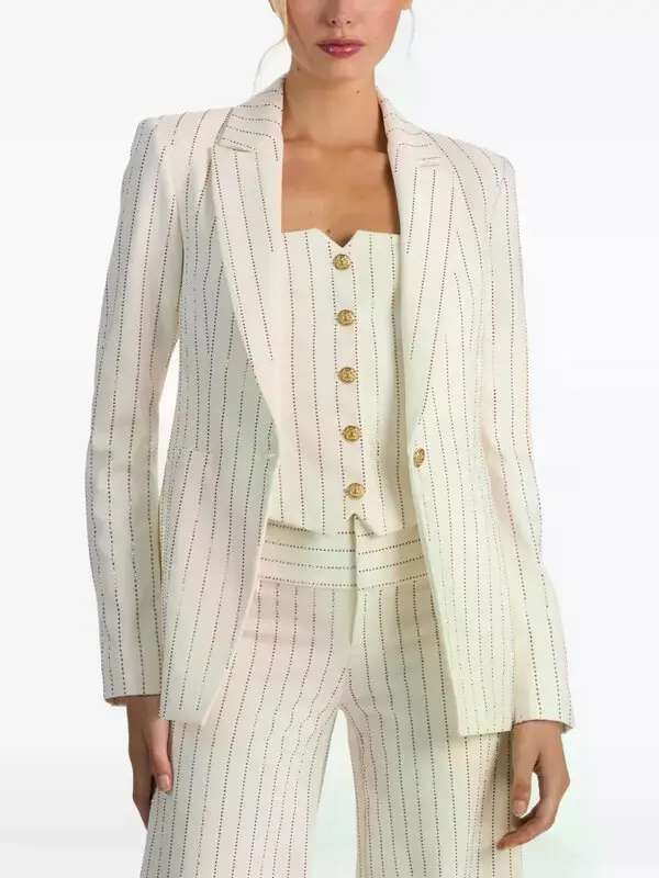 Alice + Olivia Breann Embellished Cutaway Blazer