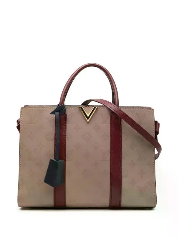LOUIS VUITTON Monogram Cuir Plume Very Tote Mm Satchel