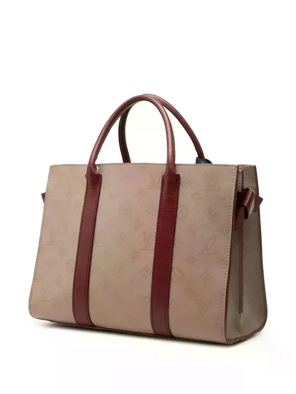 LOUIS VUITTON Monogram Cuir Plume Very Tote Mm Satchel