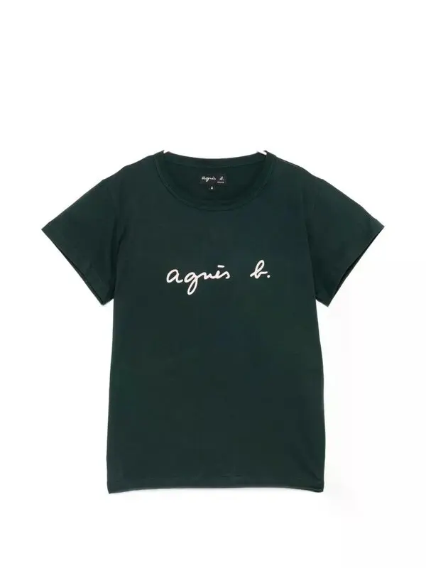 AGNES B. Logo Print T-shirt - Green