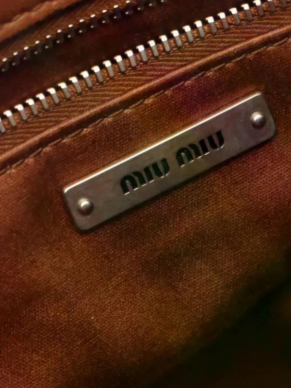 Miu Miu 2010-2026 Woven Leather Crossbody Bag