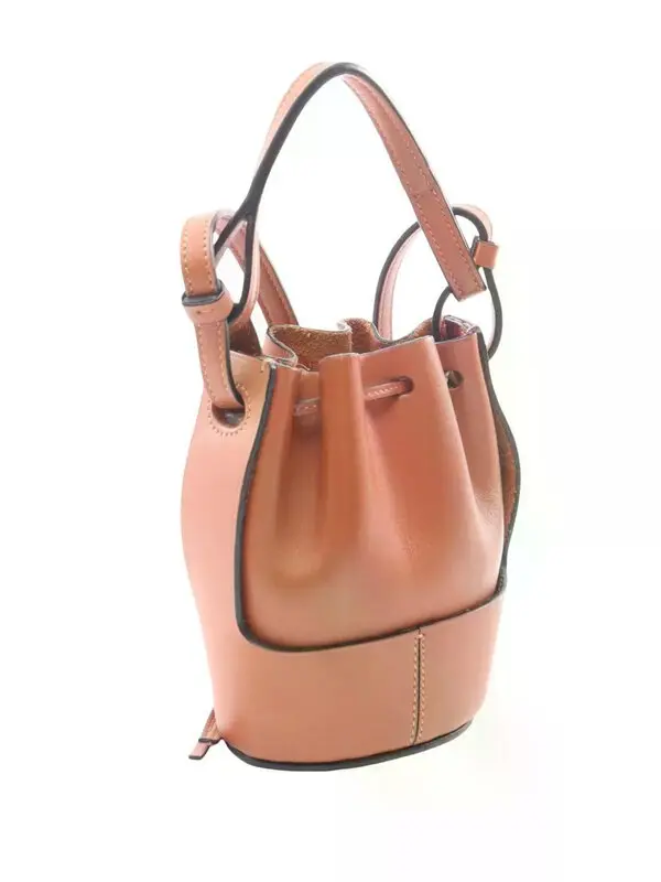 Loewe Nano Leather Balloon Bucket Bag - Brown