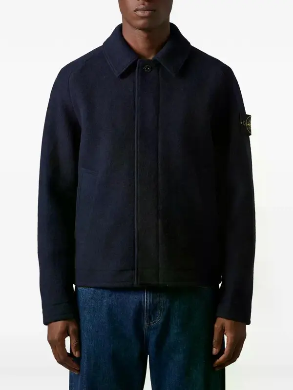 Stone Island Logo Patch Virgin Wool Jacket