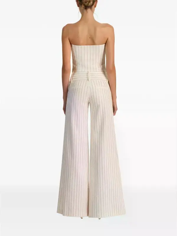 Alice + Olivia Embellished Strapless Top - Neutrals