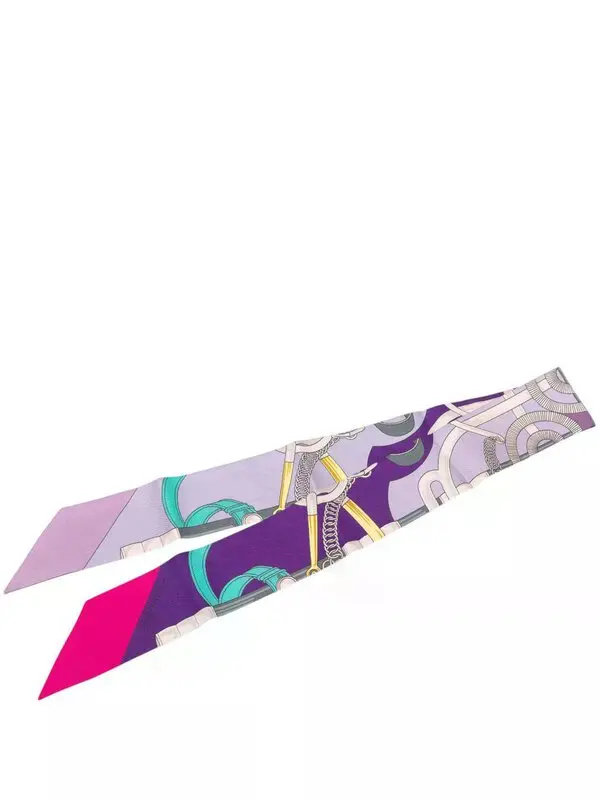 Hermès 2000-2026 Eperon D Or Silk Twilly Scarf Scarves