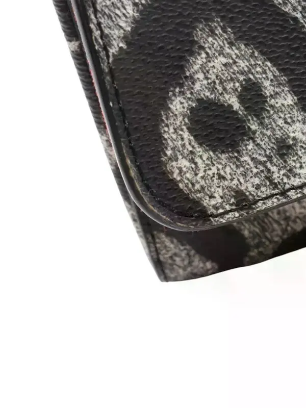 LOUIS VUITTON 2016 Leopard Print Coated Canvas Twist Mm Satchel