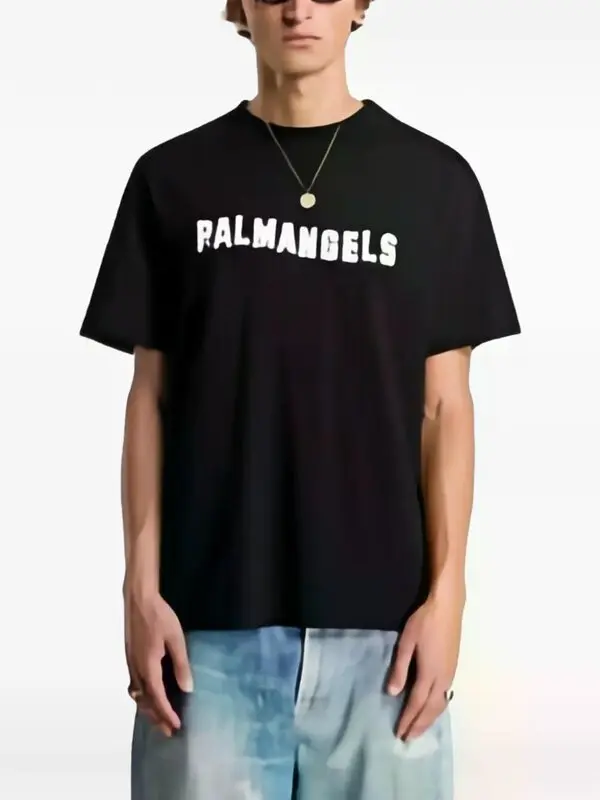 Palm Angels Logo Print Cotton T-shirt