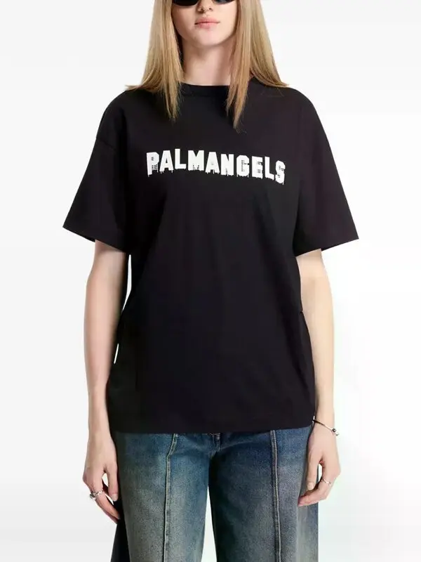 Palm Angels Logo Print Cotton T-shirt