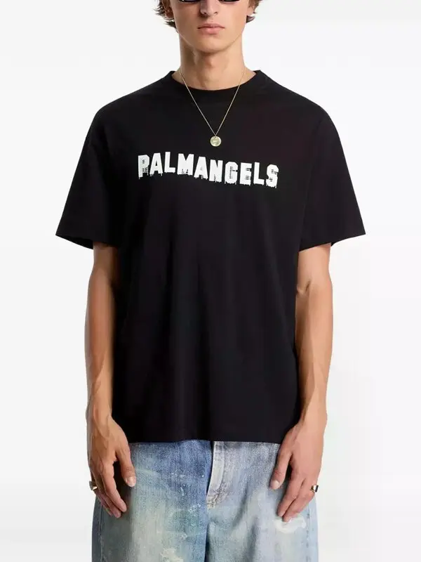 Palm Angels Logo Print Cotton T-shirt
