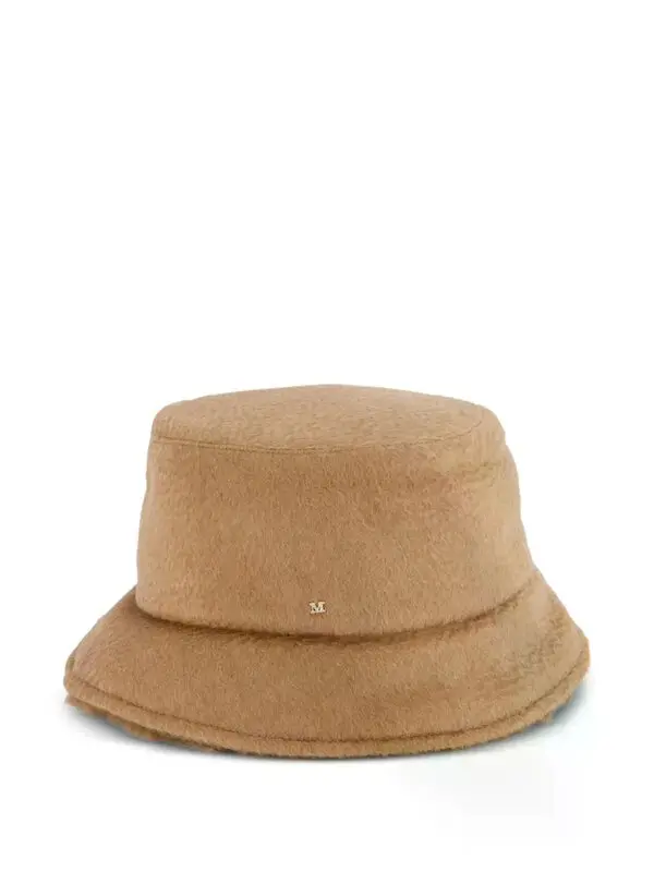 Max Mara Reversible Logo Plaque Bucket Hat - Neutrals
