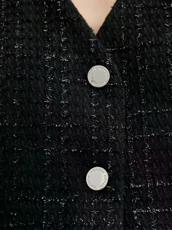 MORGAN Button V-neck Top