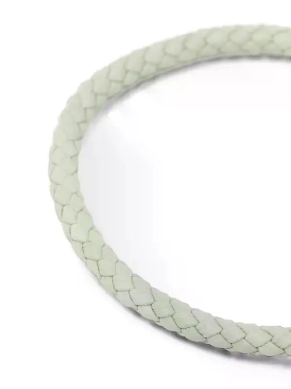 TOM FORD Braided Leather Bracelet - Green