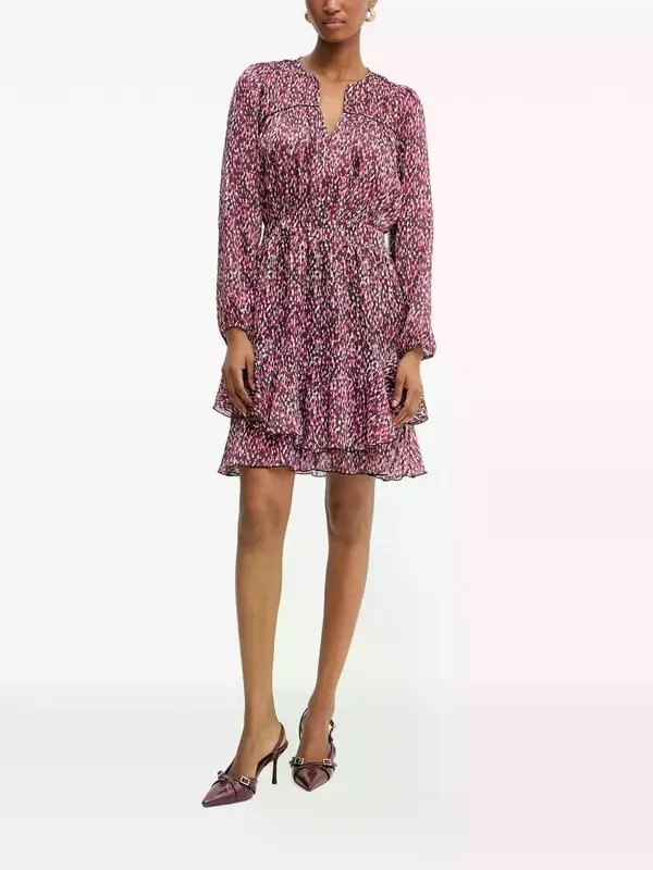 MORGAN Ruffled V-neck Dress