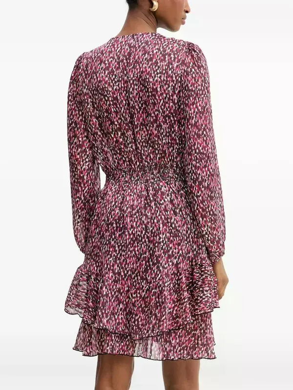 MORGAN Ruffled V-neck Dress