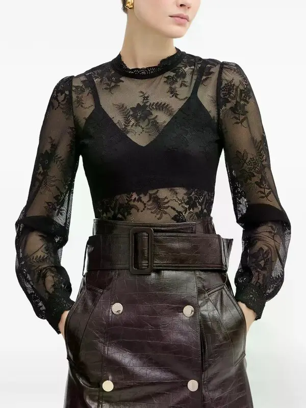MORGAN Lace Long-sleeved Bodysuit