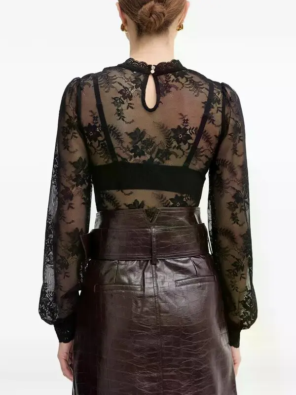 MORGAN Lace Long-sleeved Bodysuit