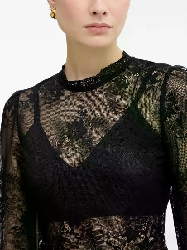 MORGAN Lace Long-sleeved Bodysuit