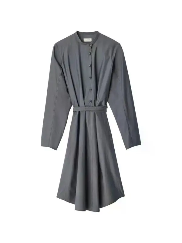 LEMAIRE Sailor Dress In Washed Cotton And Silk Blend - Grey