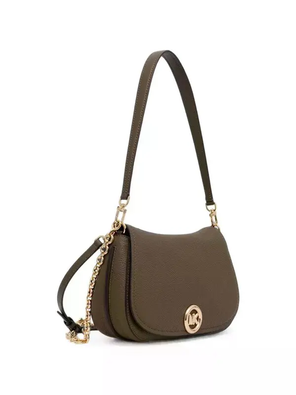 Michael Kors Logo-plaque Pebbled Shoulder Bag