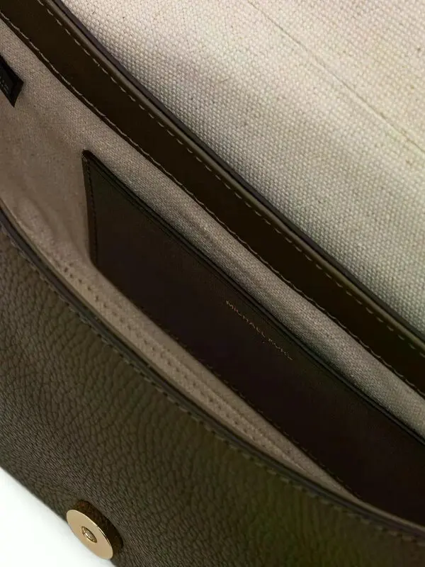 Michael Kors Logo-plaque Pebbled Shoulder Bag