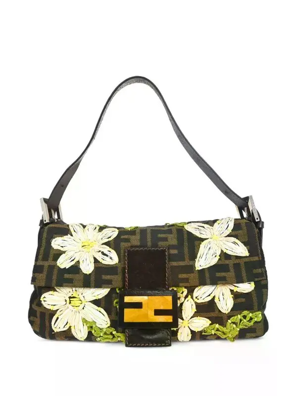 Fendi 2000 Zucca Baguette Shoulder Bag - Brown