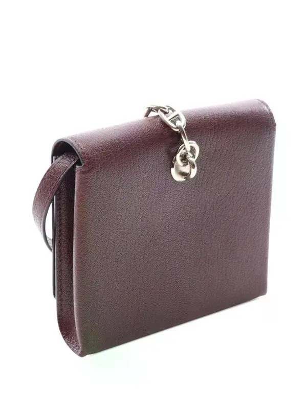 Hermès 2023 Mini Chevre Mysore Verrou Chaine Crossbody Bag - Red