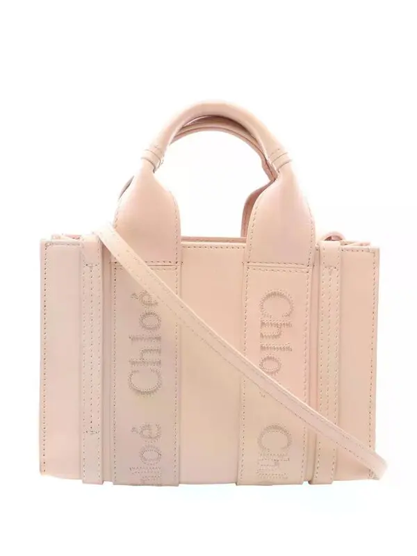 Chloé 2010-2026 Mini Leather Woody Satchel - Pink