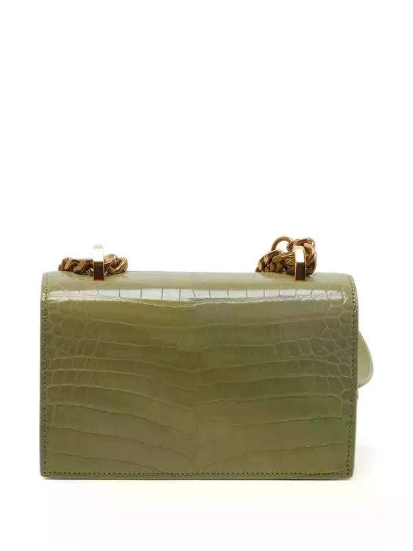 Alexander McQueen Skull Knuckle Crocodile-embossed Mini Bag