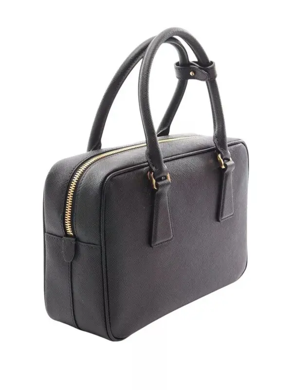 Prada 2010-2026 Saffiano Lux Bauletto Handbag - Black