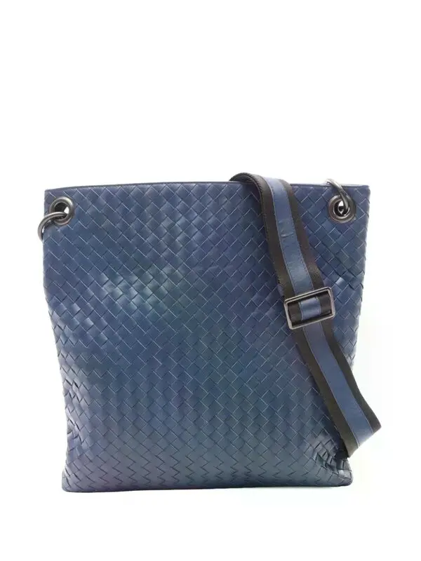 Bottega Veneta 2012-2026 Intrecciato Crossbody Bag - Blue