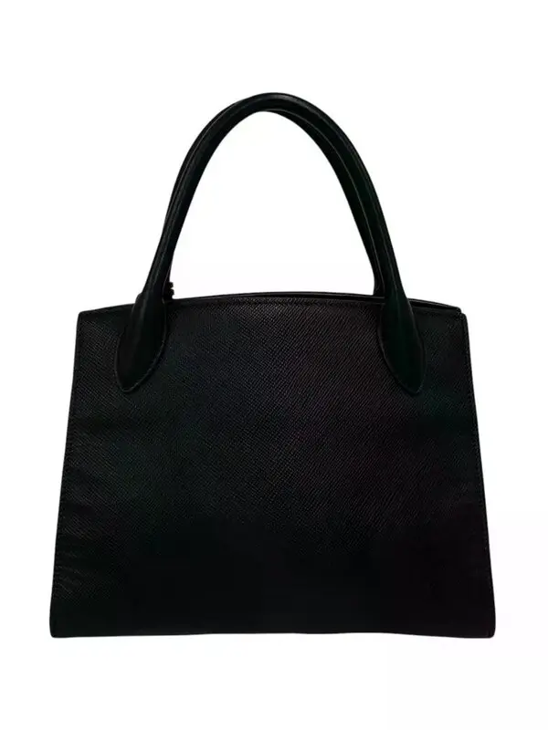 Prada 2010-2026 Saffiano Monochrome Satchel - Black