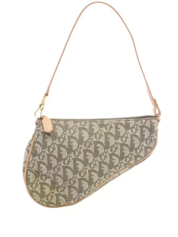 Dior 20th Century Mini Diorissimo Canvas Saddle Pochette Shoulder Bag