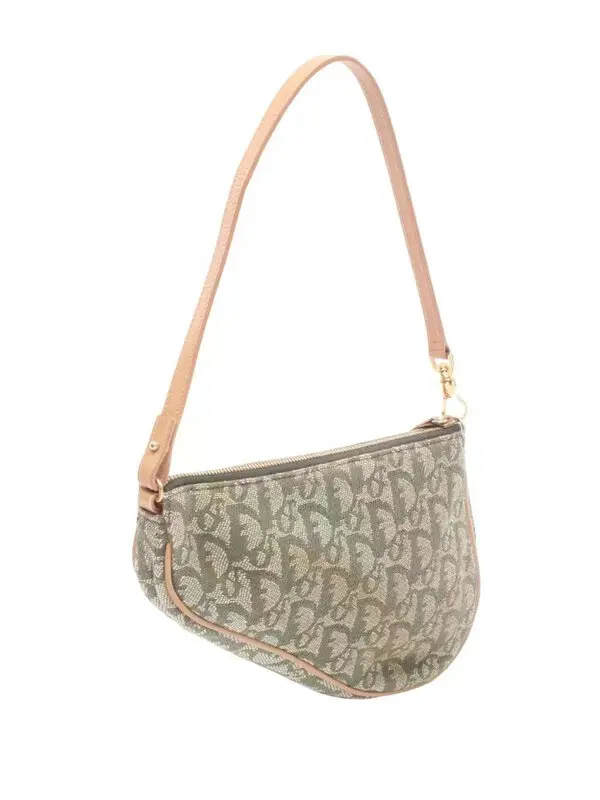 Dior 20th Century Mini Diorissimo Canvas Saddle Pochette Shoulder Bag