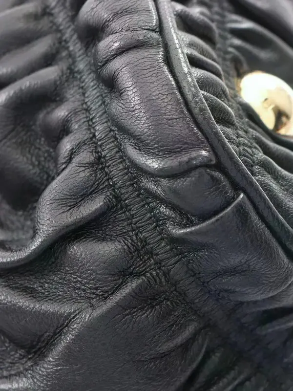 Prada 2000-2015 Nappa Gaufre Satchel - Black
