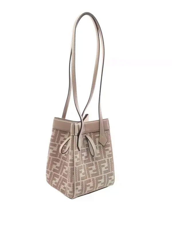 Fendi 2010-2026 Mini Ff Denim Origami Shoulder Bag - Neutrals