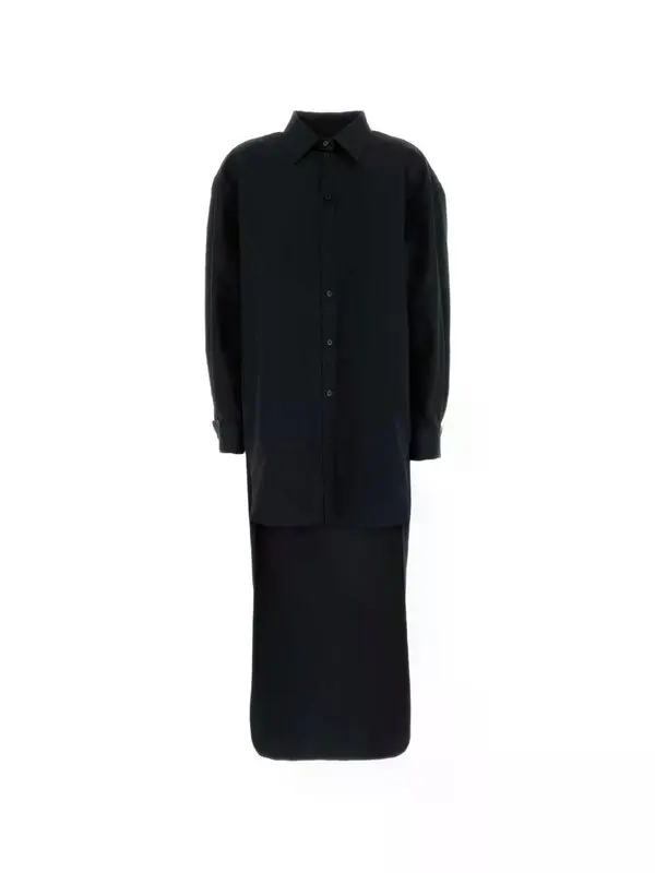 Balenciaga Long-sleeve Midi Dress - Black