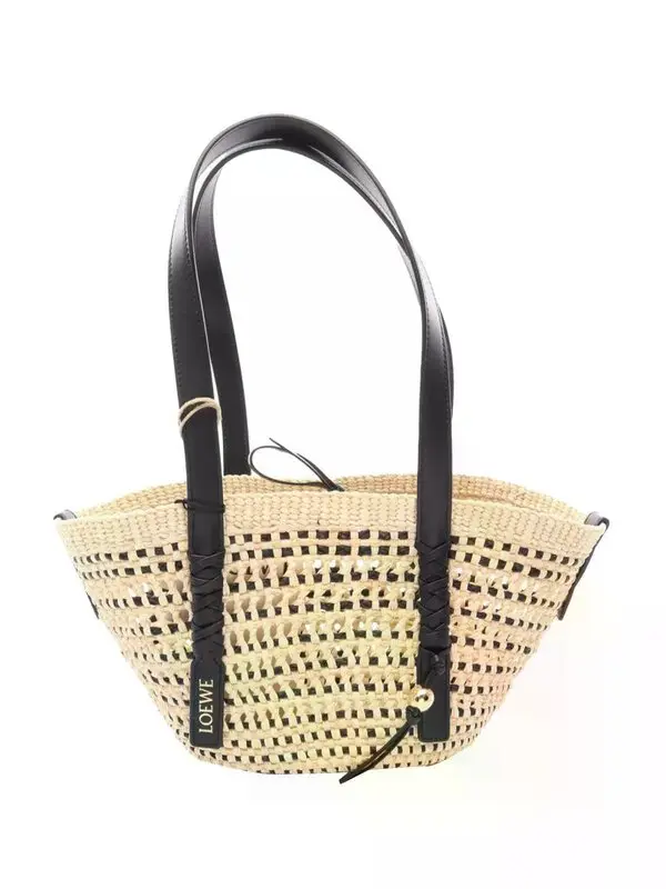 Loewe 2010-2026 Paulas Ibiza Small Raffia Braided Basket Bag Tote Bag - Neutrals