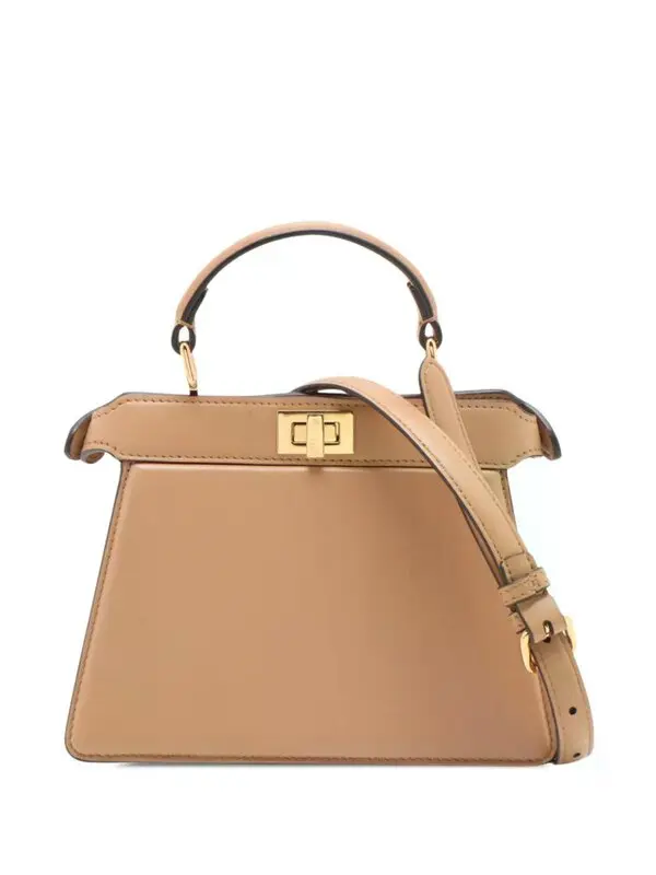 Fendi 2010-2026 Petite Leather Peekaboo Iseeu Satchel - Neutrals