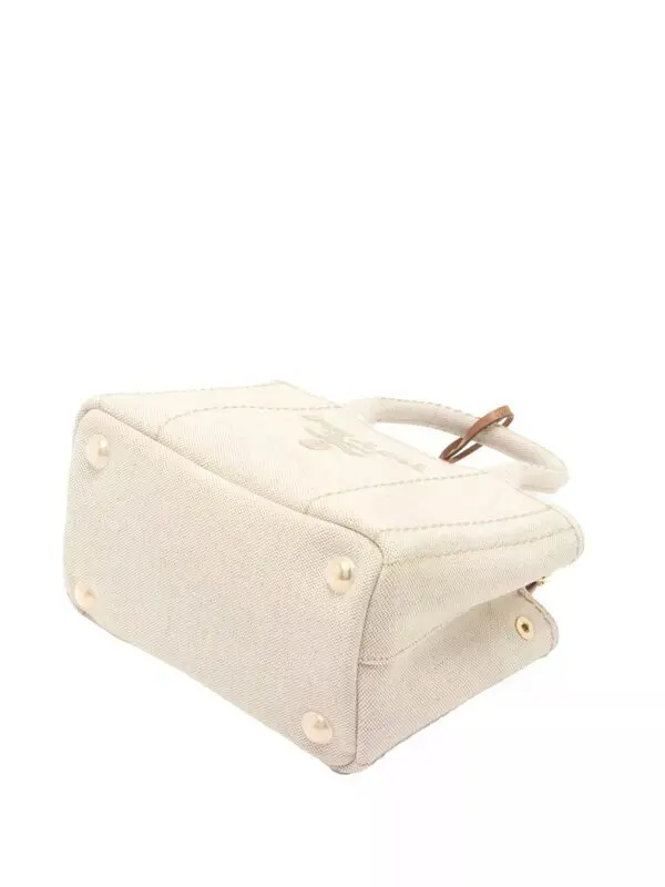 Prada 2013-2026 Small Canvas Jardiniere Satchel - Neutrals