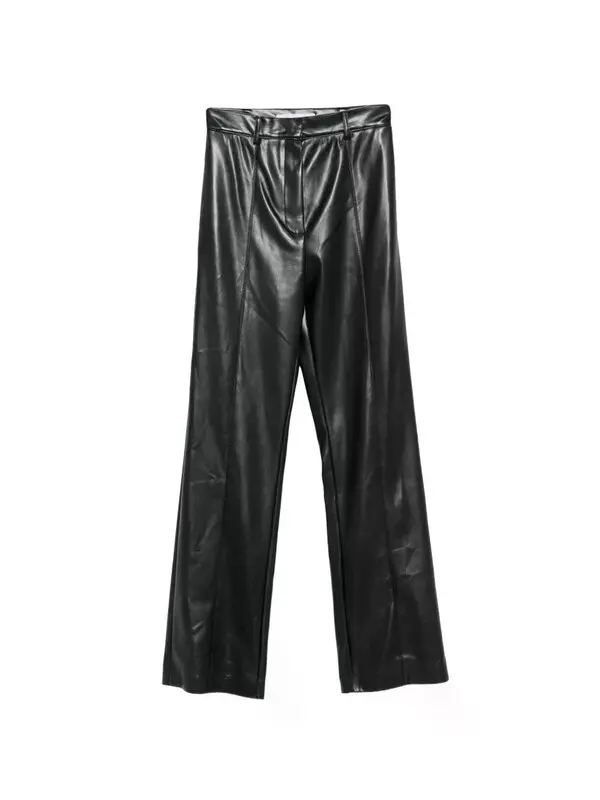 SIMONA CORSELLINI Seam-detail Faux-leather Trousers