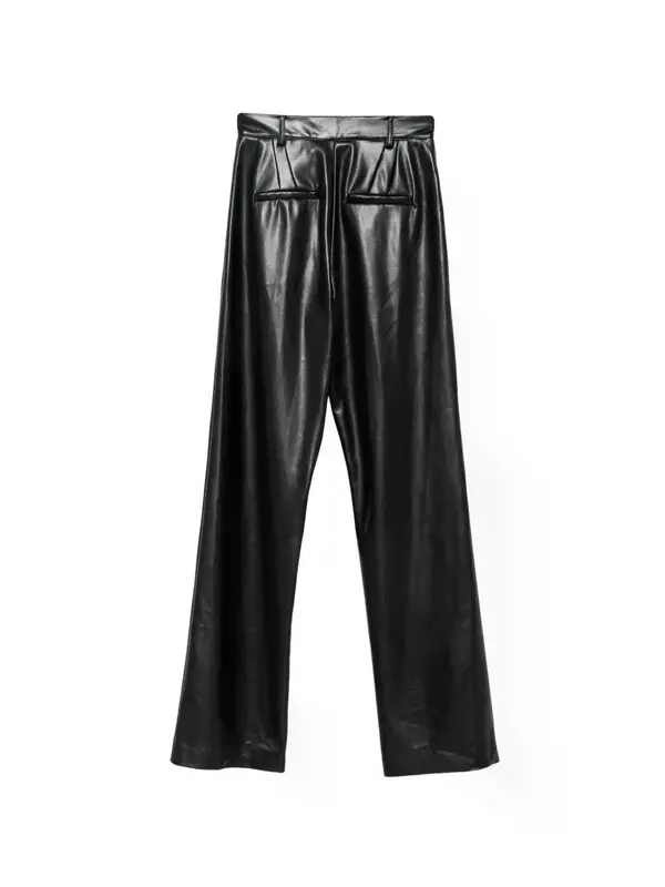 SIMONA CORSELLINI Seam-detail Faux-leather Trousers